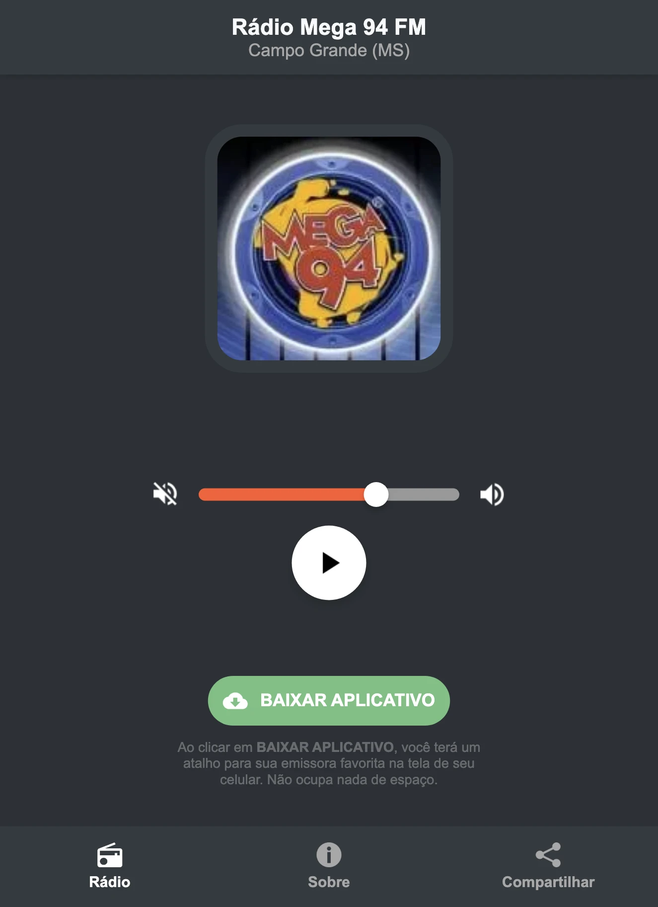 Rádio Mega 94 FM ao vivo - Campo Grande (MS)