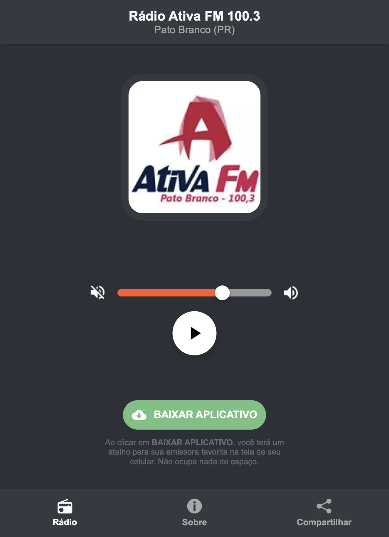 Rádio Ativa FM 100.3 ao vivo - Pato Branco (PR)