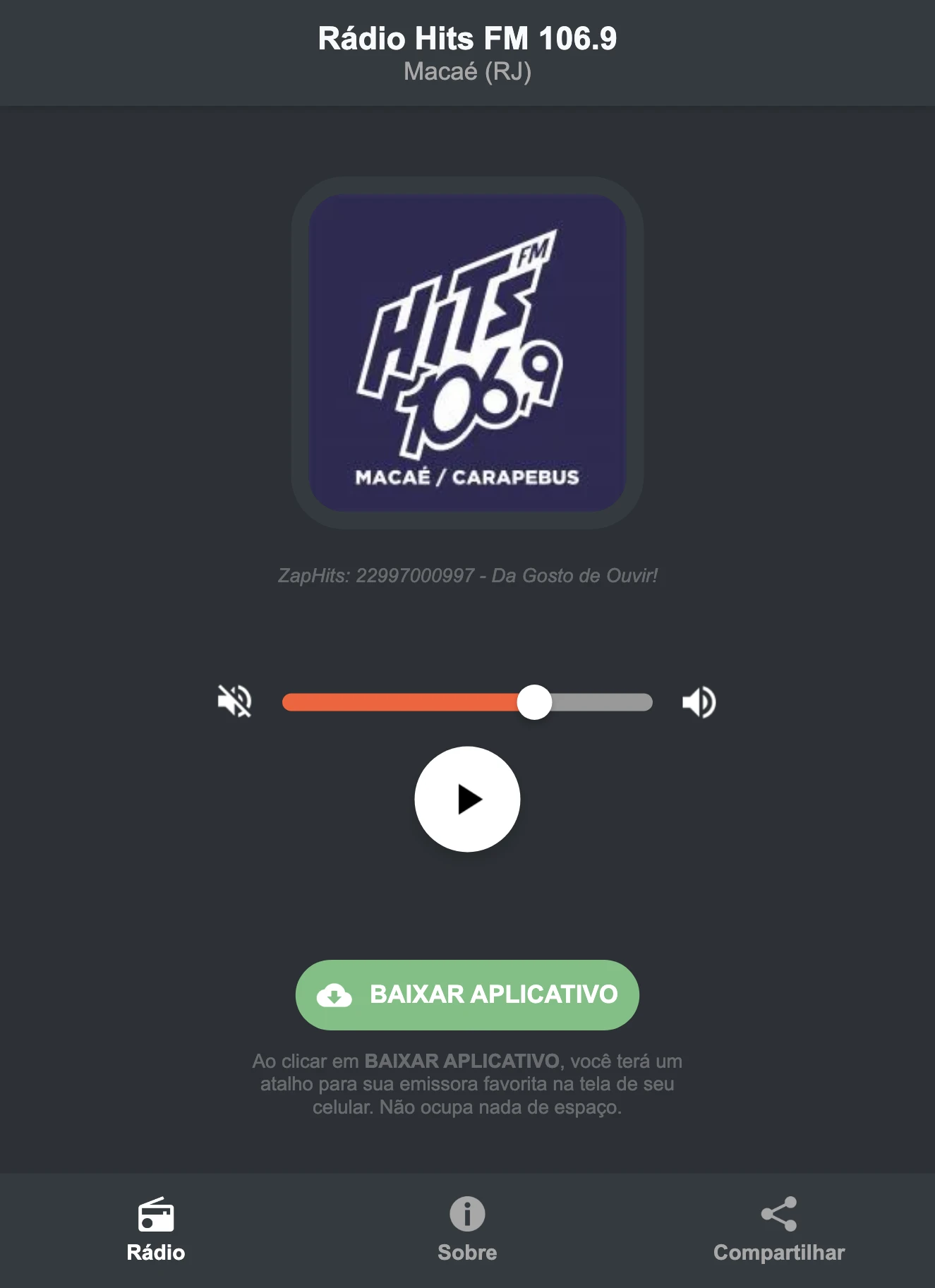 Rádio Hits FM 106.9 ao vivo - Macaé (RJ)